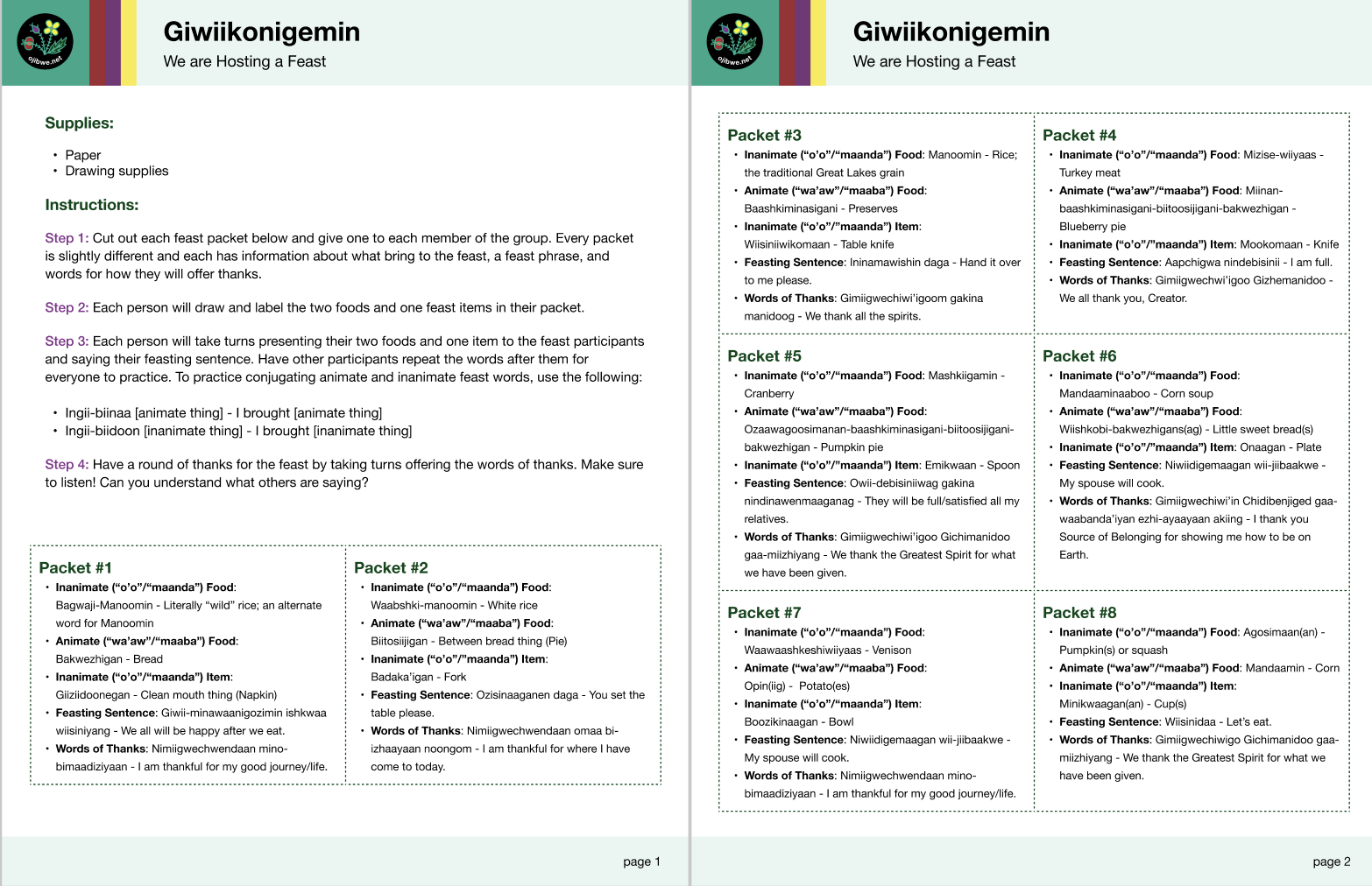 Thanksgiving - Ojibwe.net